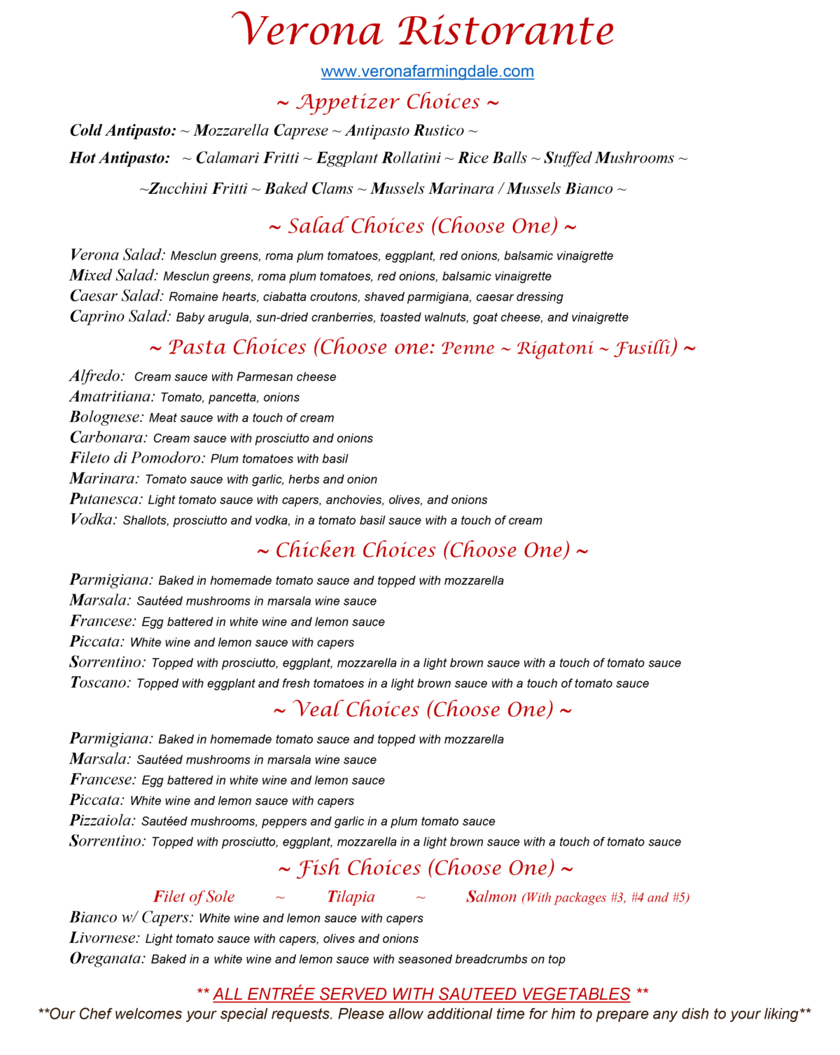 On-Premise Catering – Verona Risorante Farmingdale