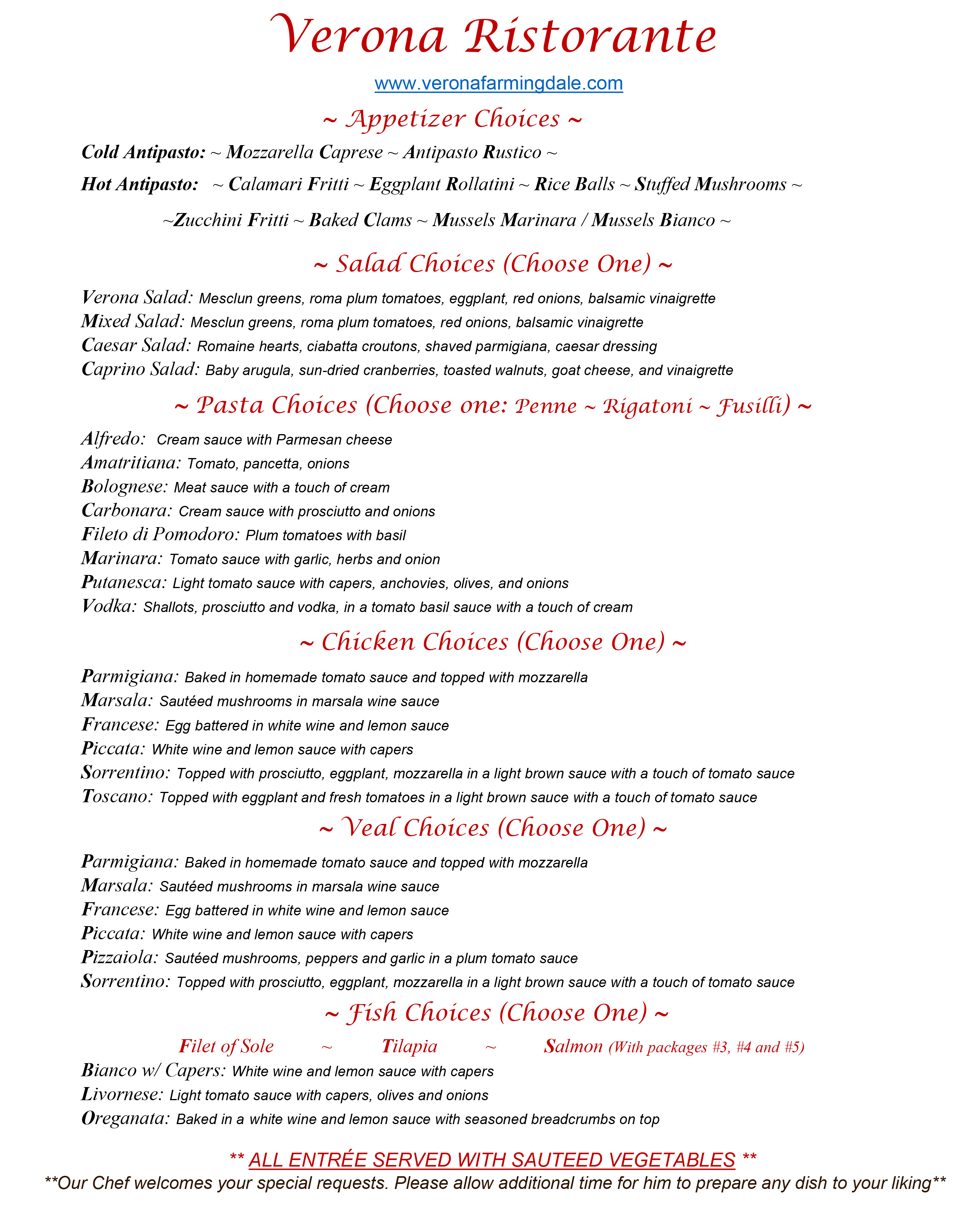 On-Premise Catering – Verona Risorante Farmingdale