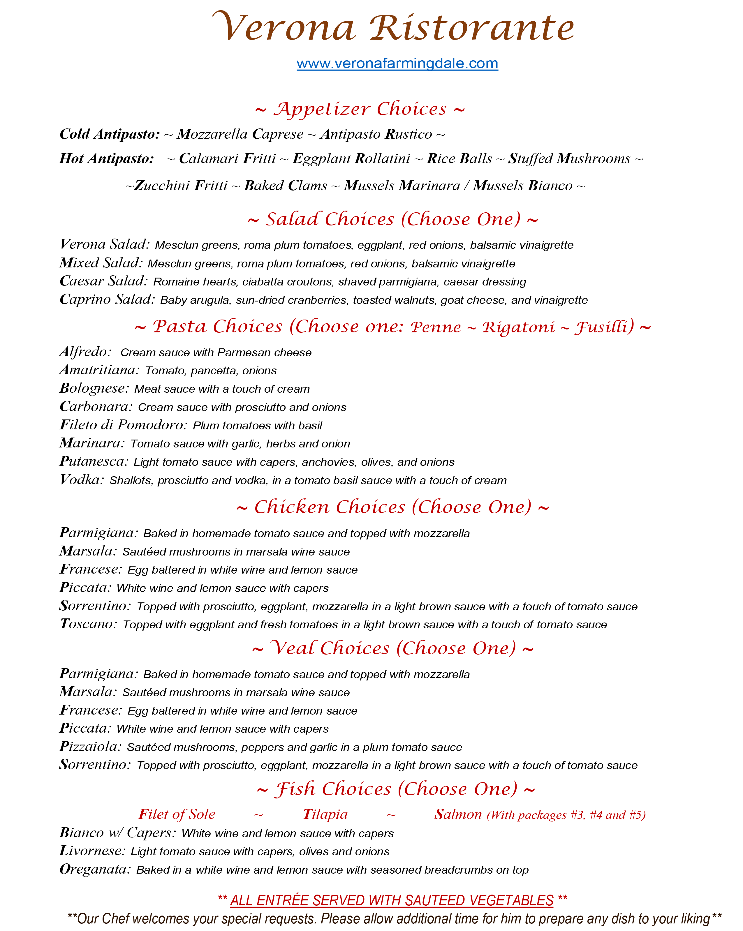 On-Premise Catering – Verona Risorante Farmingdale