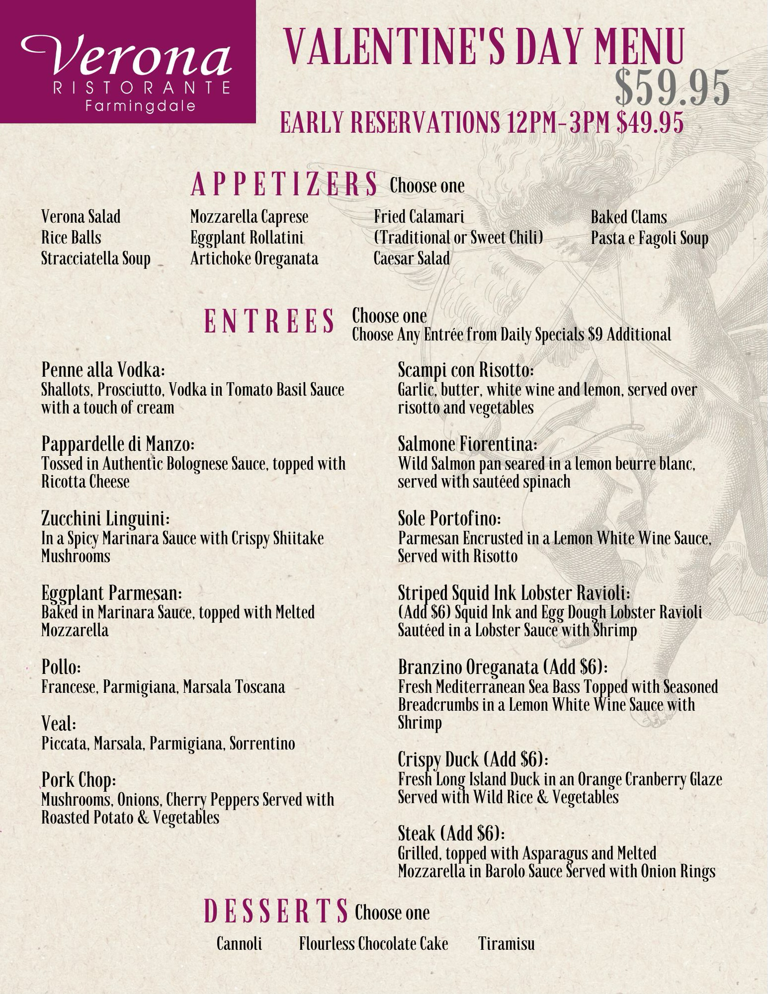 Valentine's Day - Verona Ristorante Farmingdale